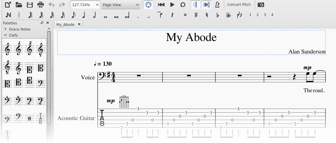 Guitar Tablature Editing on Linux – Sanderson